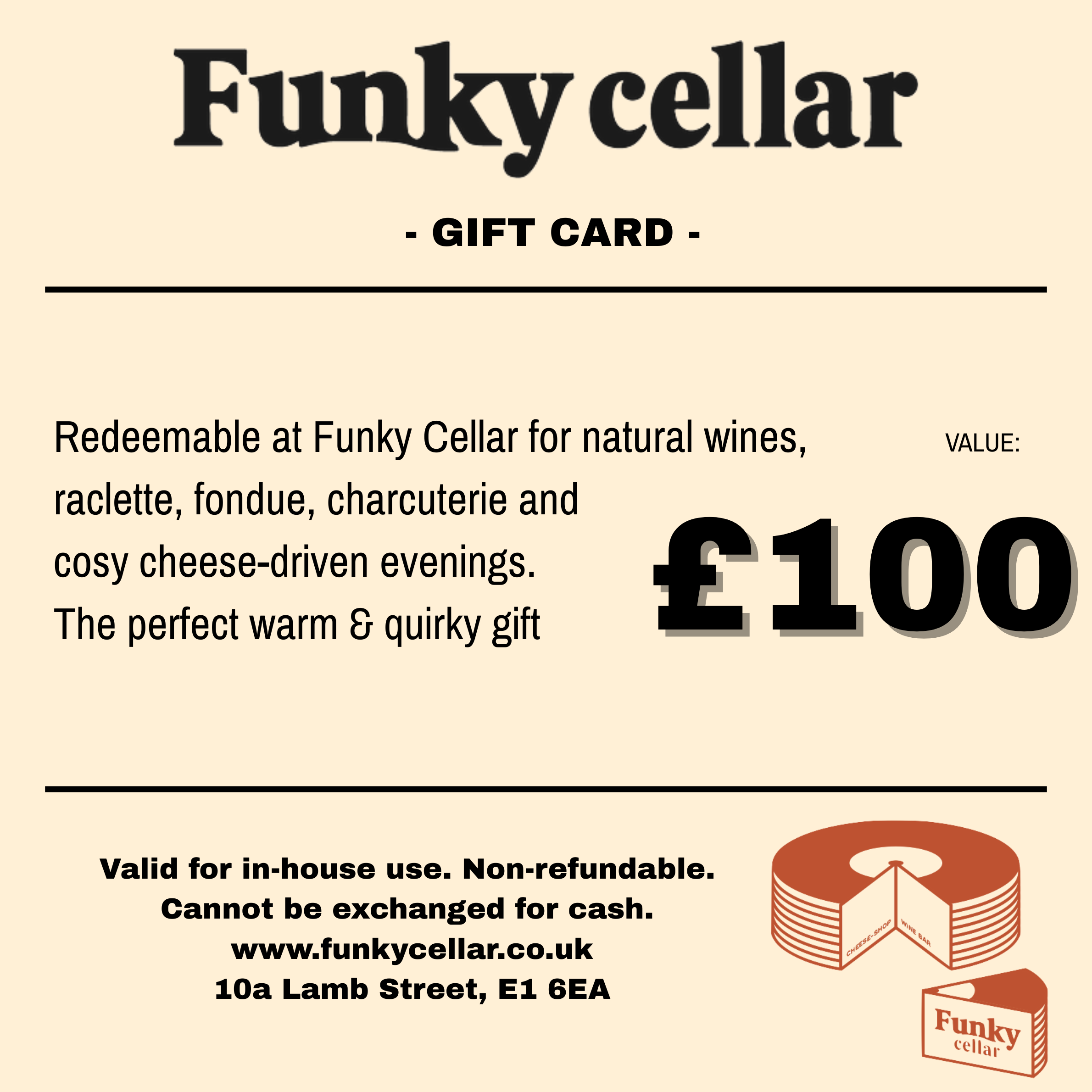 Gift Card £100 – Funky Cellar